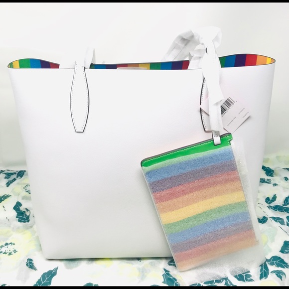 kate spade | Bags | Kate Spade Arch Rainbow Large Reversible Tote ...